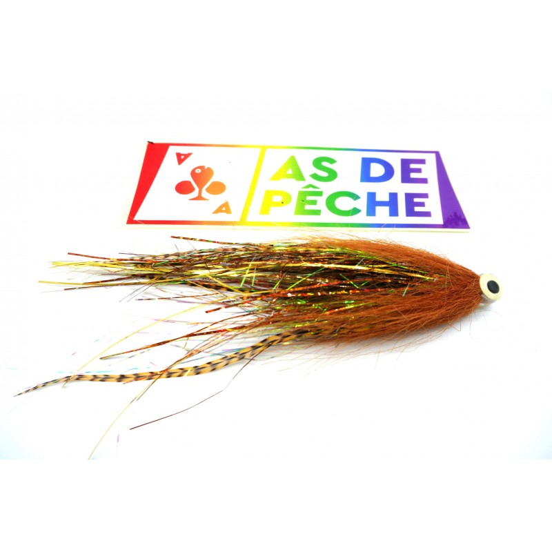 Tube fly Bauer UV eelpout FlyScene pour la pêche du brochet à la mouche