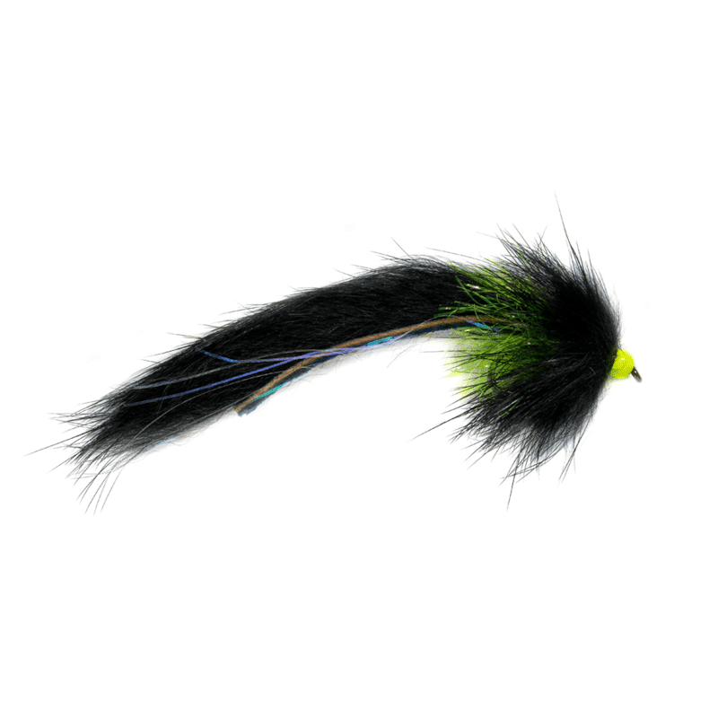 Streamer truite fluff noir tungstene