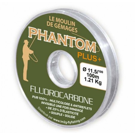 Fil fluorocarbone 100m Phantom Plus pour la pêche à la mouche