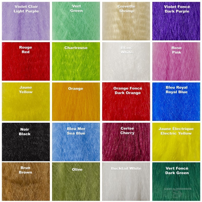 Fibre synthétique H2O Slinky Fiber, pour streamers à carnassiers